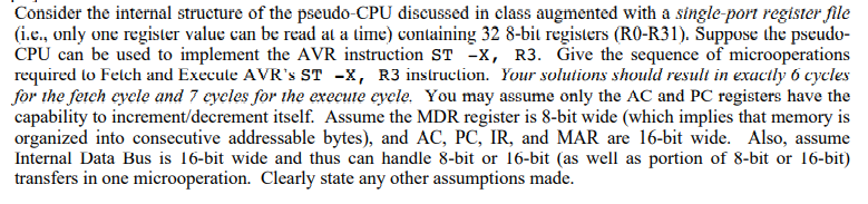 Solved Consider the internal structure of the pseudo-CPU | Chegg.com Solved Consider the internal structure of the pseudo-CPU | Chegg.com
