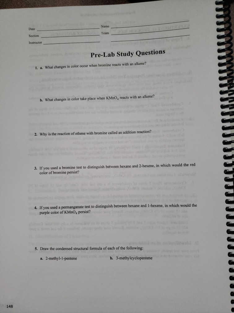 Solved Name Date Team Section Instructor Pre-Lab Study | Chegg.com