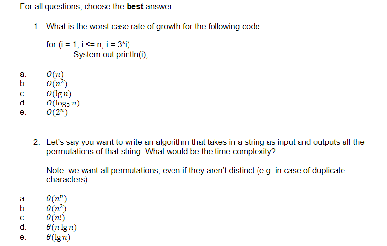 Solved For all questions, choose the best answer. 1. What is | Chegg.com
