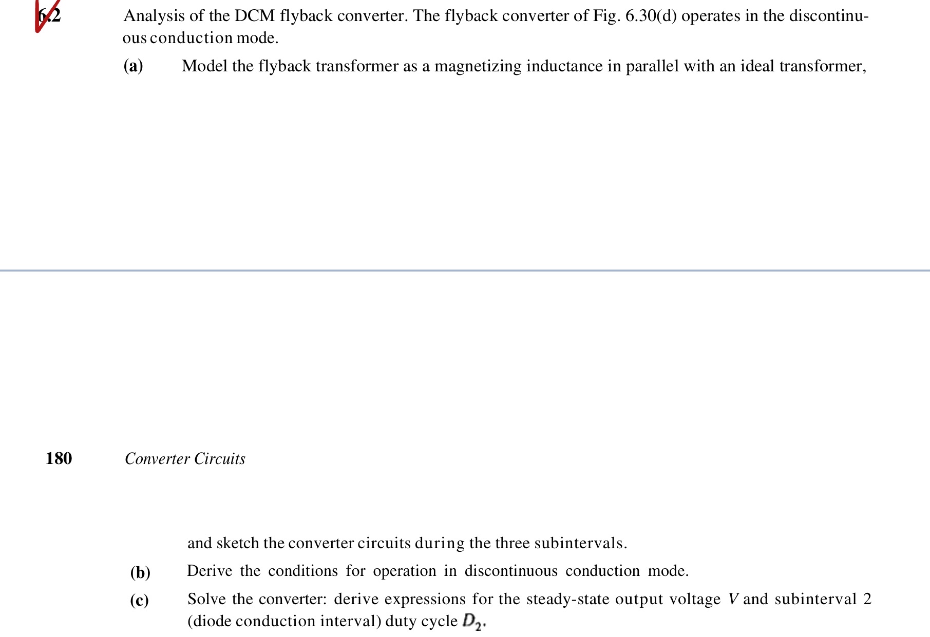 Analysis of the DCM flyback converter. The flyback | Chegg.com