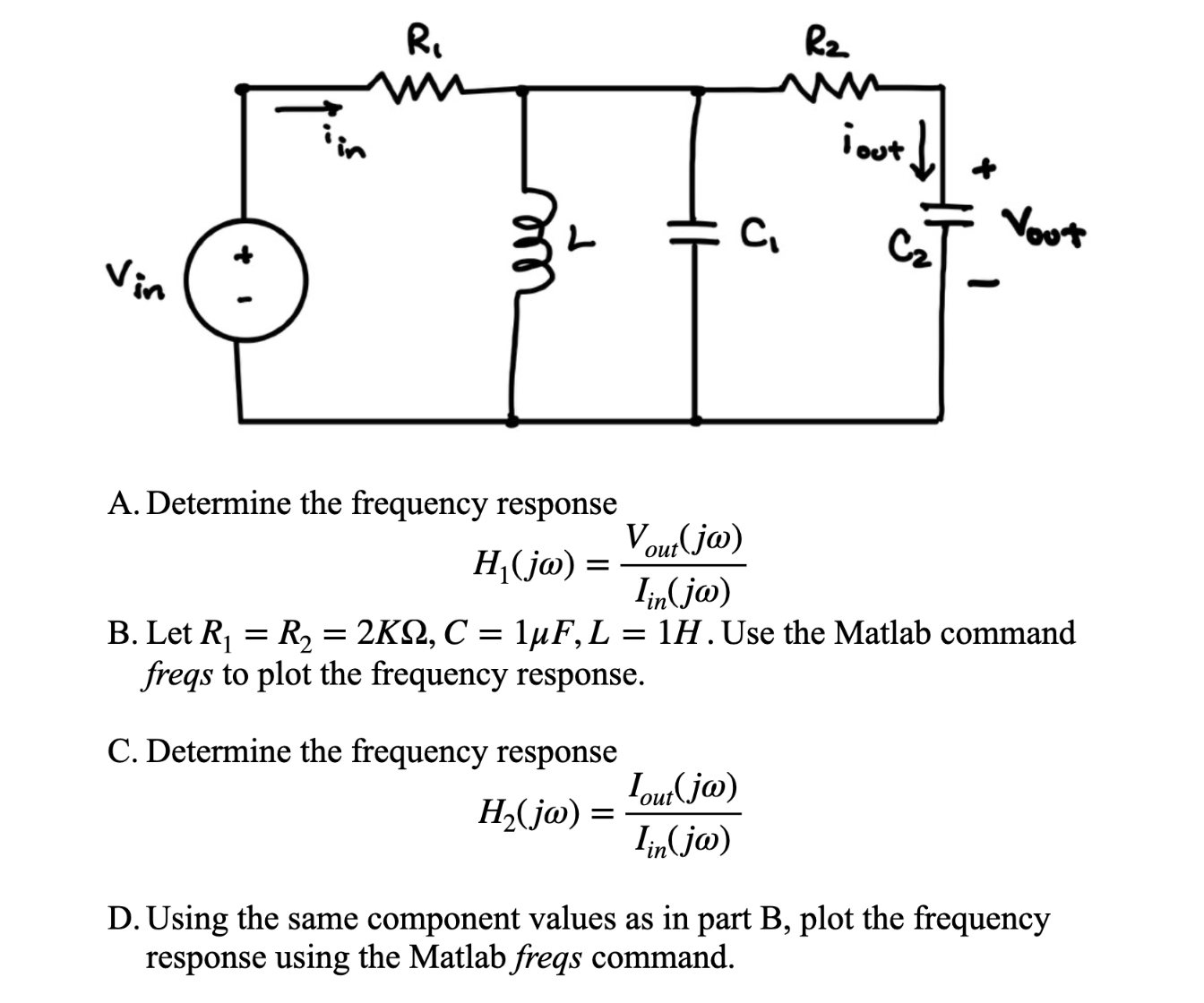 Solved A. ﻿Determine the frequency | Chegg.com