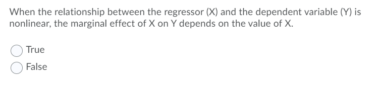 Solved When the relationship between the regressor (X) and | Chegg.com