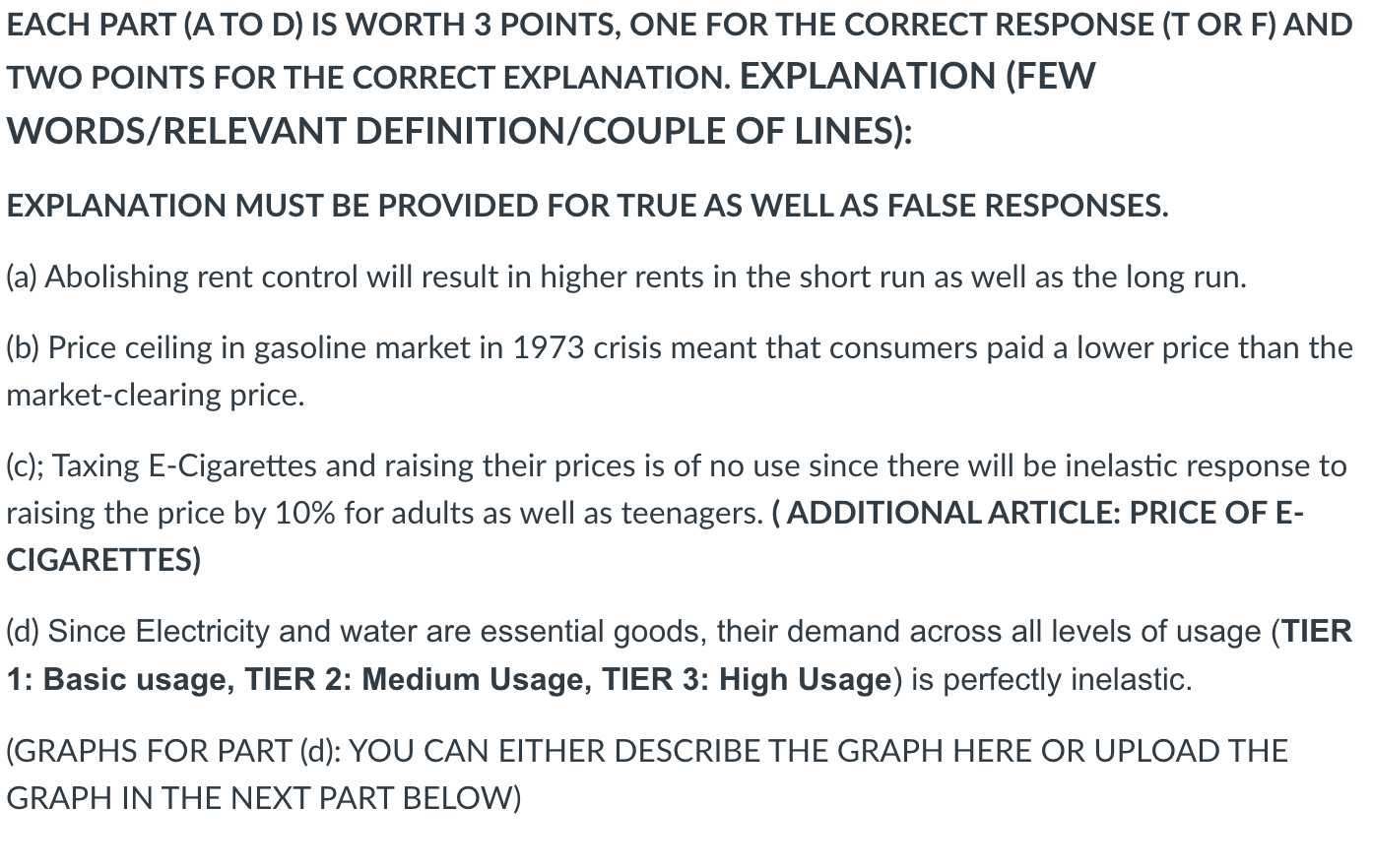 Solved EACH PART (A TO D) IS WORTH 3 POINTS, ONE FOR THE | Chegg.com