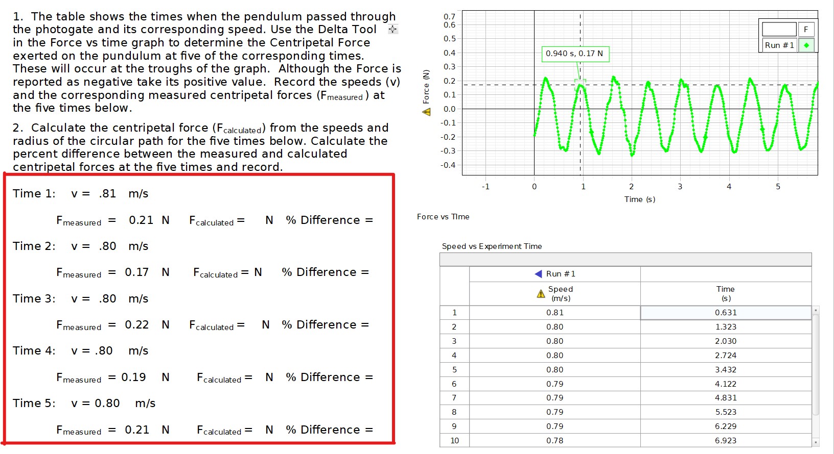 Solved 1. Measure the length of the string from the hook to | Chegg.com