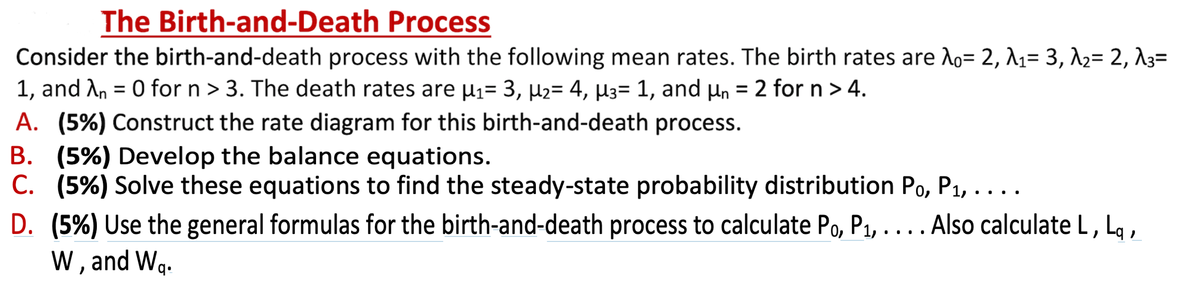 Solved The Birth-and-Death Process Consider the | Chegg.com