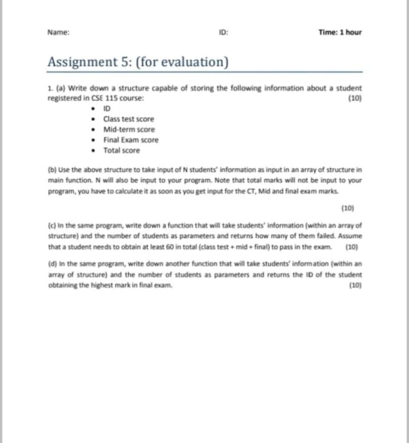Solved answer all questions in only C language.and make it | Chegg.com