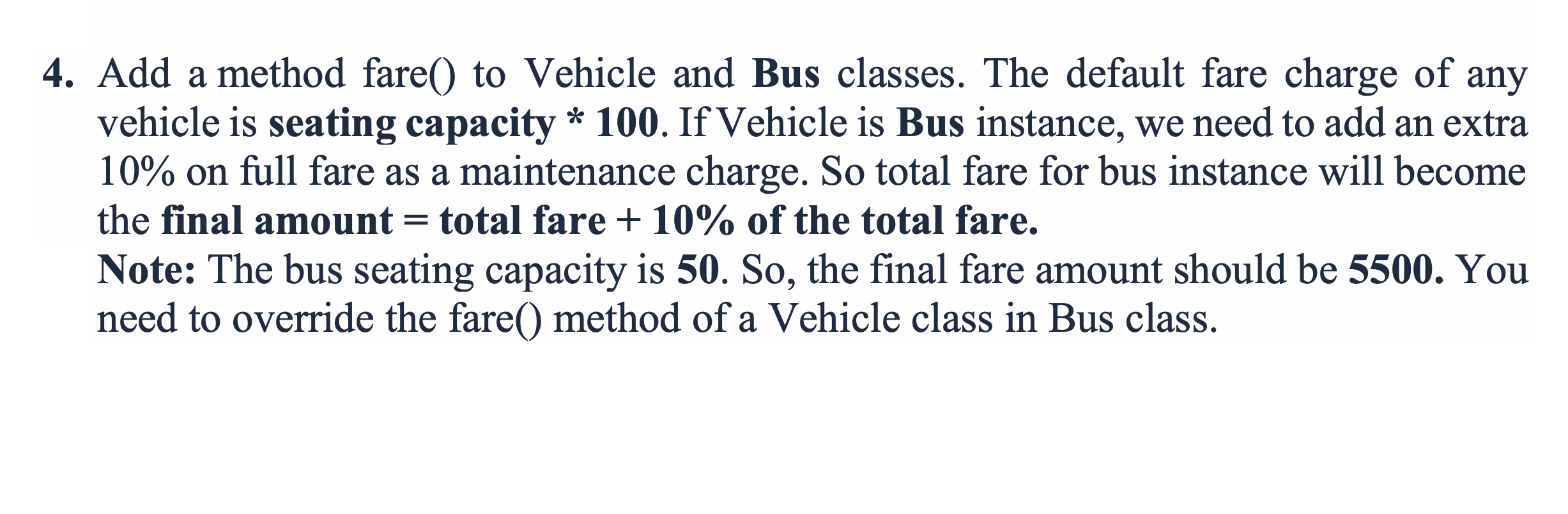 Solved 1. Create a Vehicle class with a name, a mileage and | Chegg.com