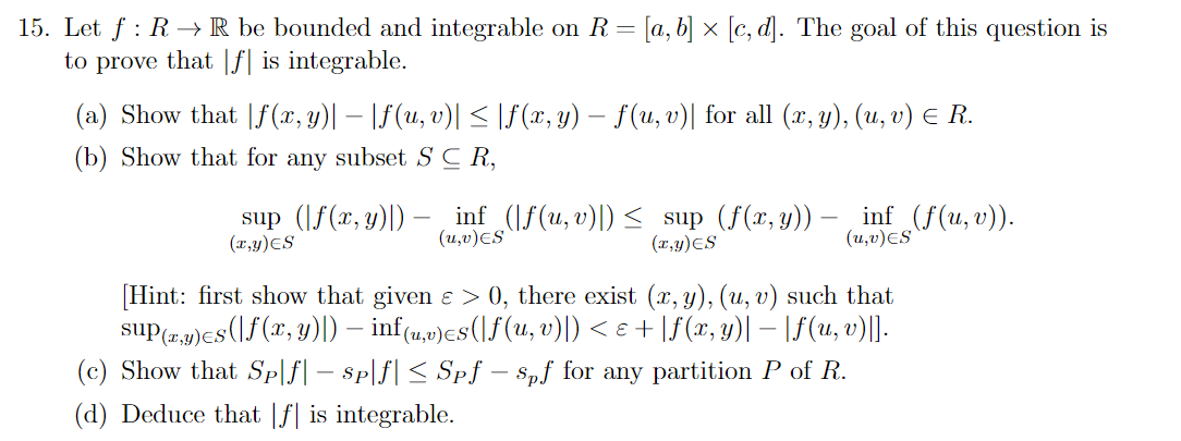 Solved 5. Let f:R→R be bounded and integrable on | Chegg.com