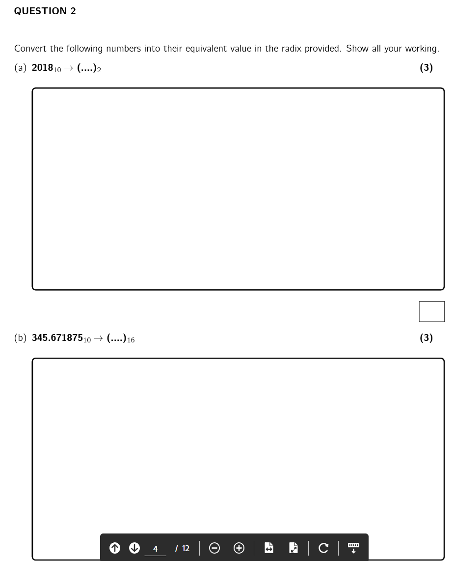 Solved QUESTION 2 Convert the following numbers into their | Chegg.com