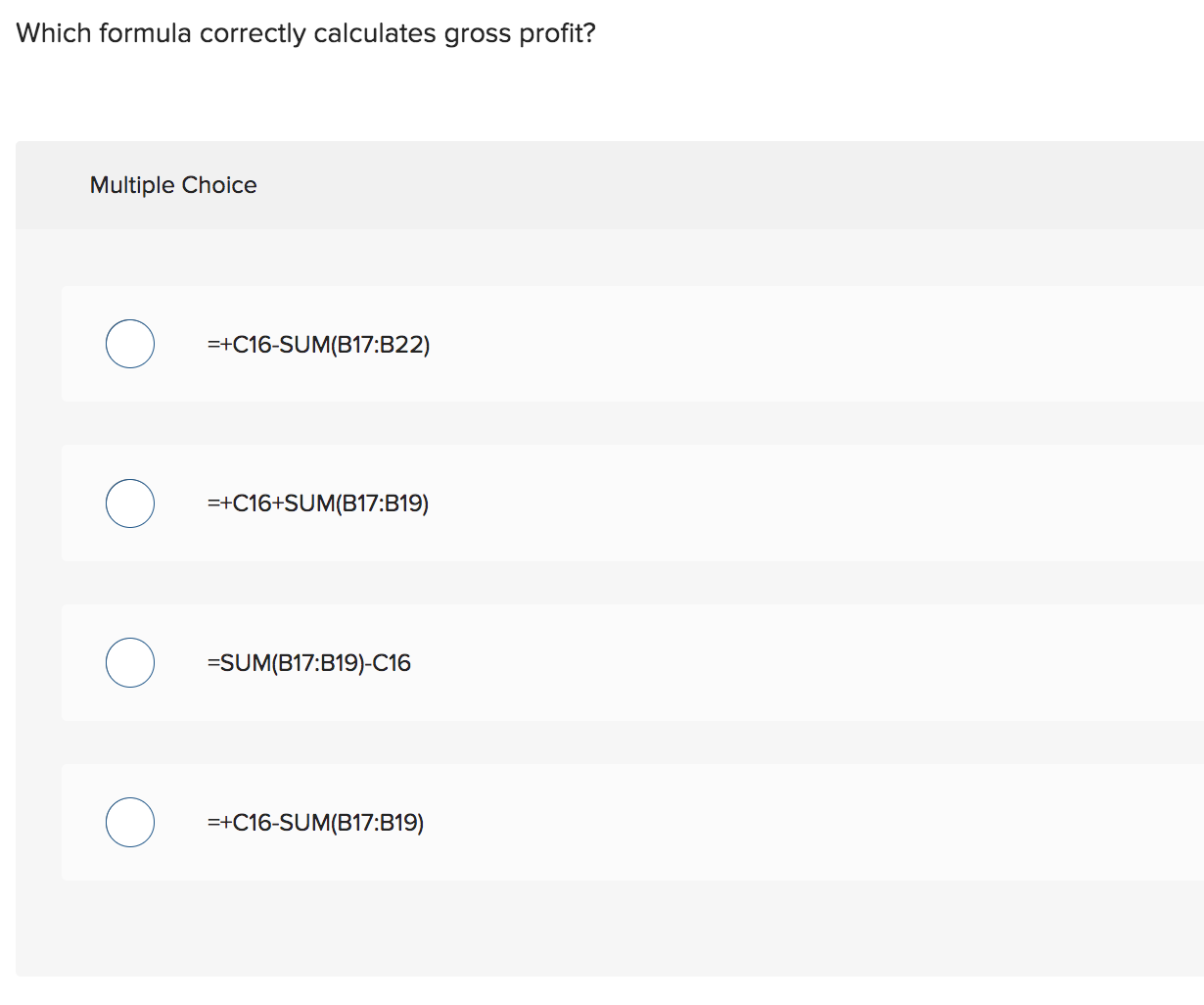 Solved Applying Excel 5: Calculating net sales Which formula | Chegg.com
