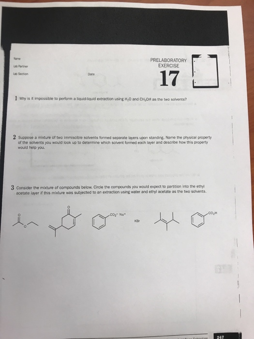 Solved Name Lub Partner Lab Section PRELABORATORY EXERCISE | Chegg.com