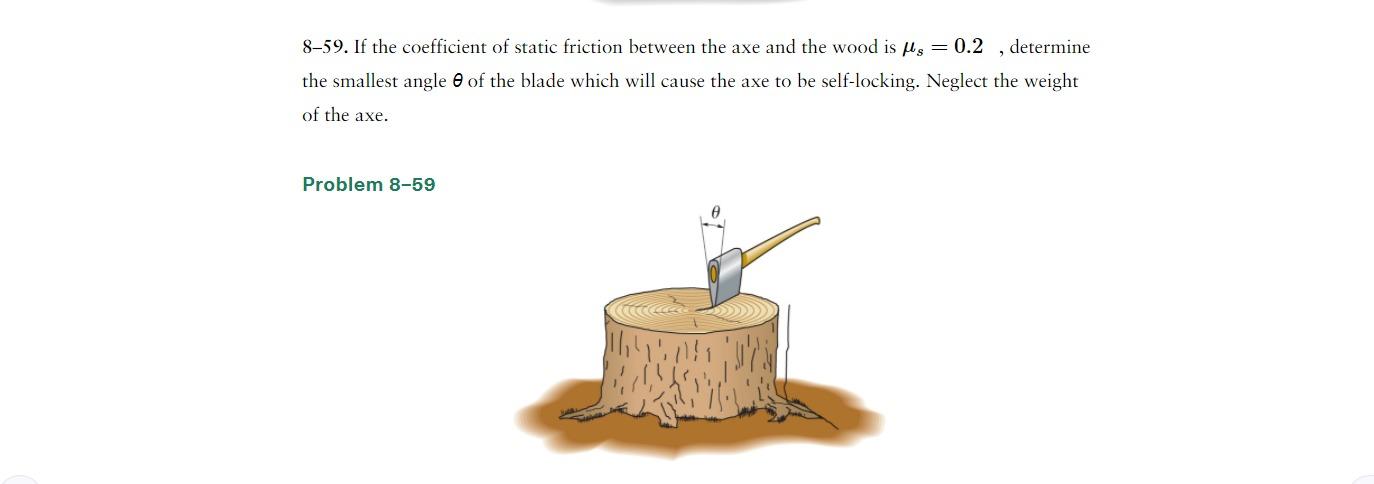Solved 8–59. If the coefficient of static friction between | Chegg.com