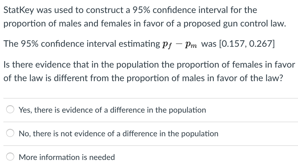 Solved Statkey was used to construct a 95% confidence | Chegg.com