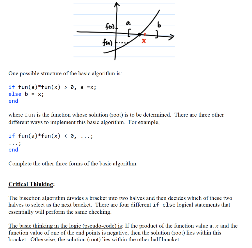 Solved function [x,n] = bisection(fun, a, b, maxtol, | Chegg.com
