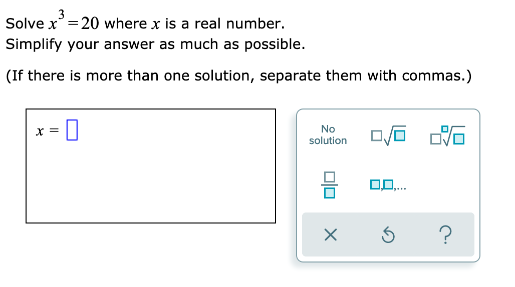 Solved Solve x2 =18, where x is a real number. Simplify your | Chegg.com