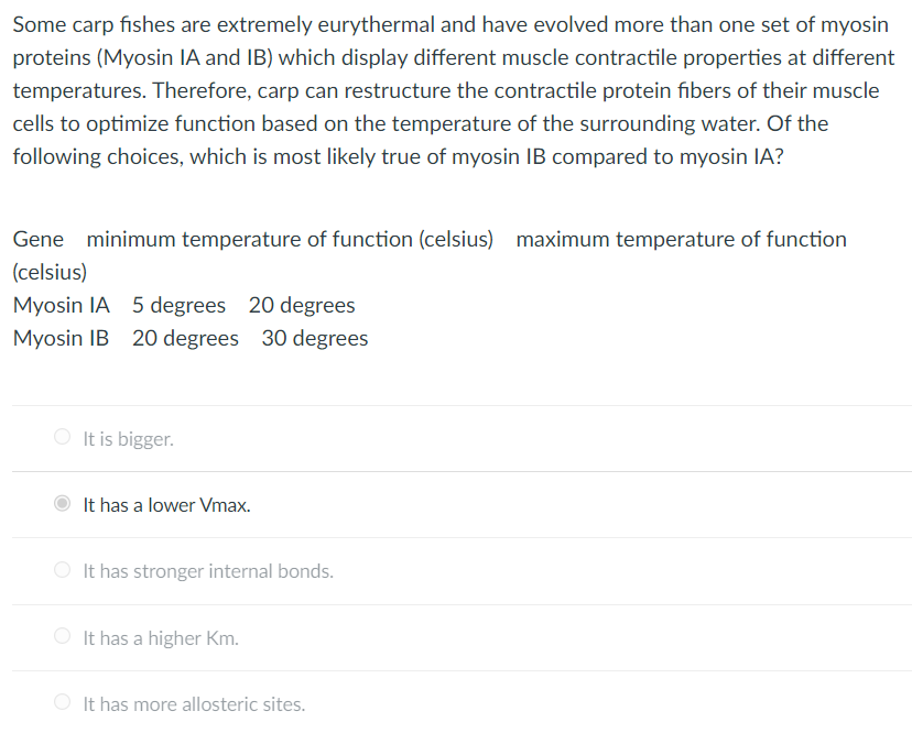 Solved Some carp fishes are extremely eurythermal and have | Chegg.com