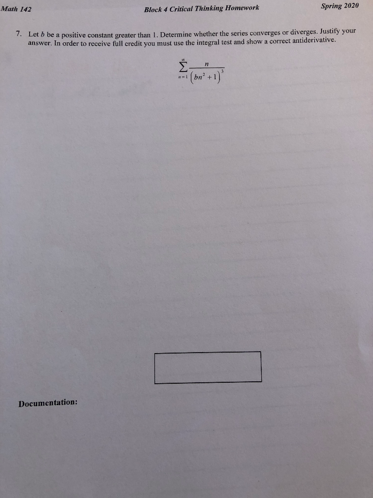 Solved Math 142 Block 4 Critical Thinking Homework Spring Chegg