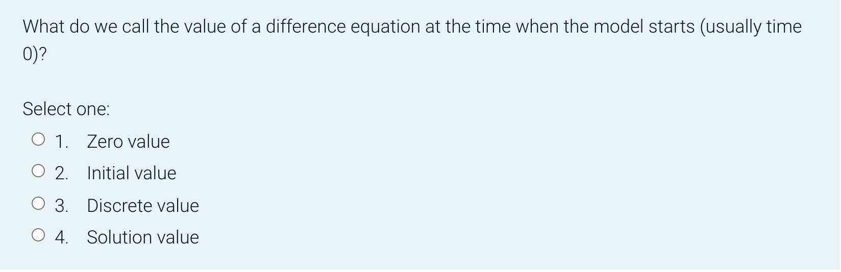 Solved What do we call the value of a difference equation at | Chegg.com