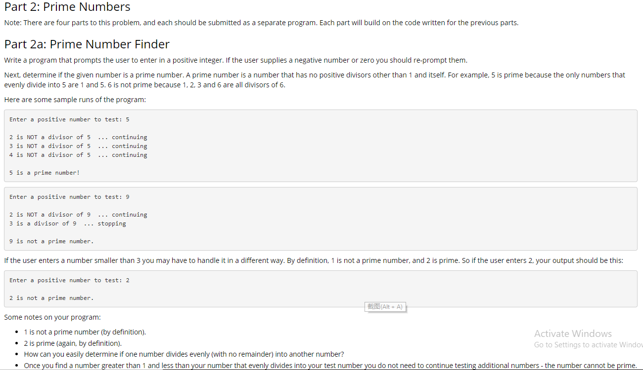 Solved Part 2: Prime Numbers Note: There are four parts to | Chegg.com