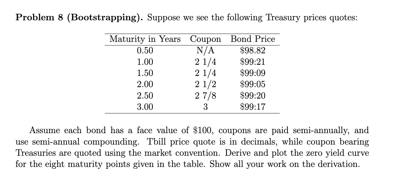 Solved Problem 8 (Bootstrapping). Suppose we see the | Chegg.com