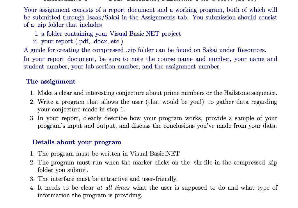 Solved Your assignment consists of a report document and a | Chegg.com