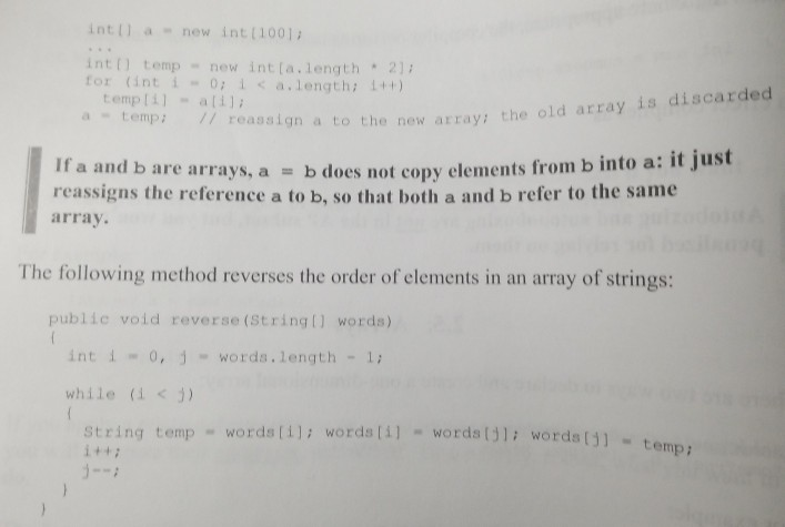 Solved intll a- new int1001 int[] temp " new int [a.length . | Chegg.com