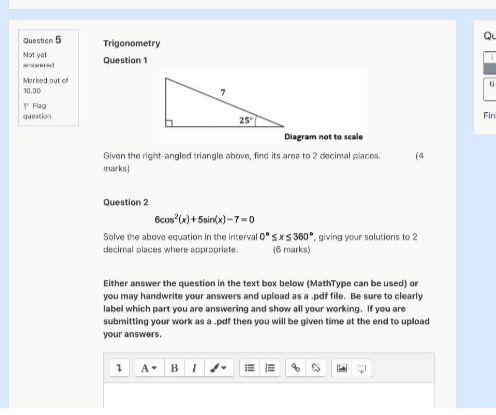 Solved Trigonometry Question 1 gram not to seale Given the | Chegg.com