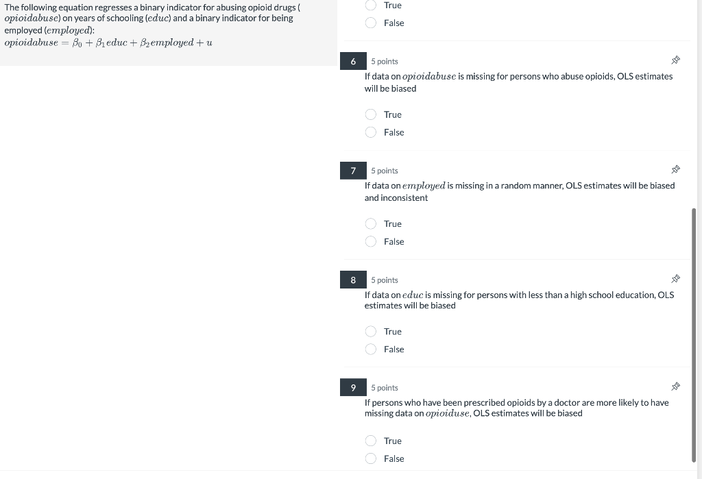 Solved The following equation regresses a binary indicator | Chegg.com
