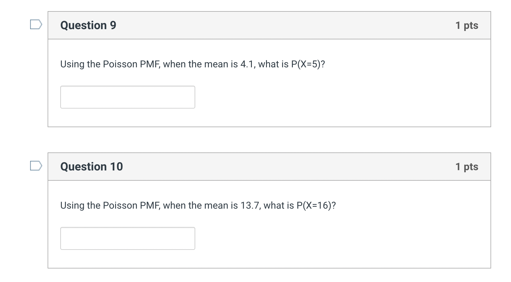 Solved Using the Poisson PMF, when the mean is 4.1, what is | Chegg.com