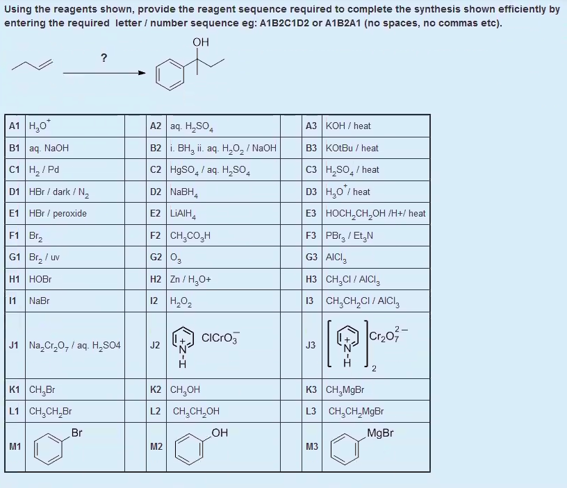 Solved Using the reagents shown, provide the reagent | Chegg.com
