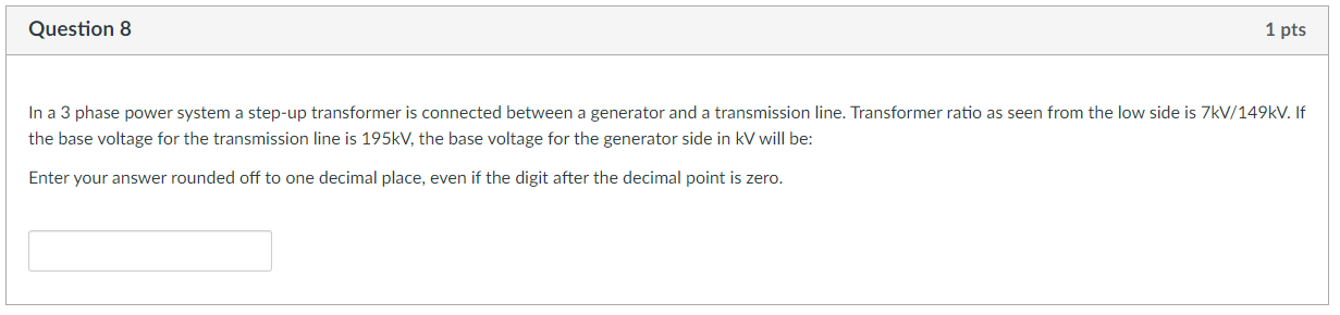 Solved In a 3 phase power system a step-up transformer is | Chegg.com