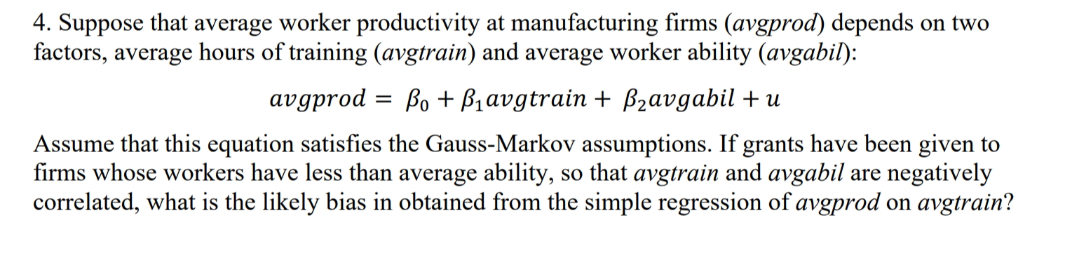 Solved 4. Suppose that average worker productivity at | Chegg.com