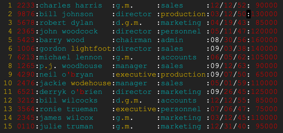 Solved On all lines but the first and the last, how to | Chegg.com