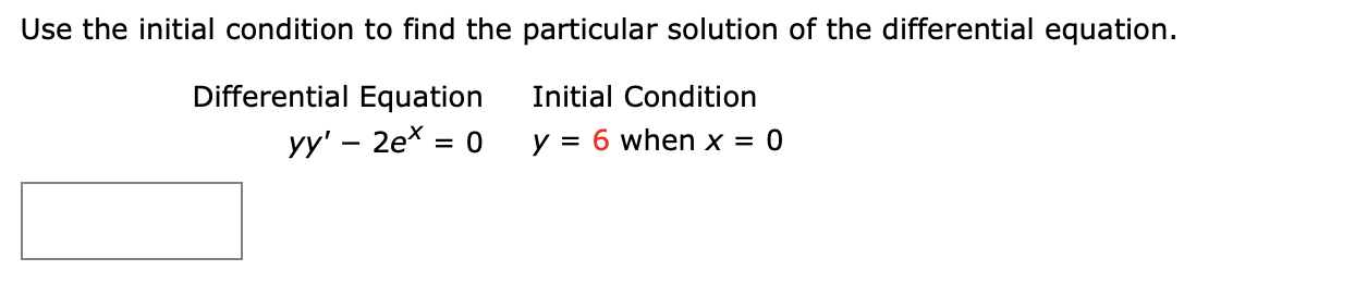 Solved Use the initial condition to find the particular | Chegg.com