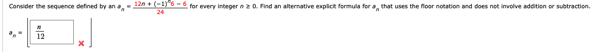 Solved an=[12n | Chegg.com