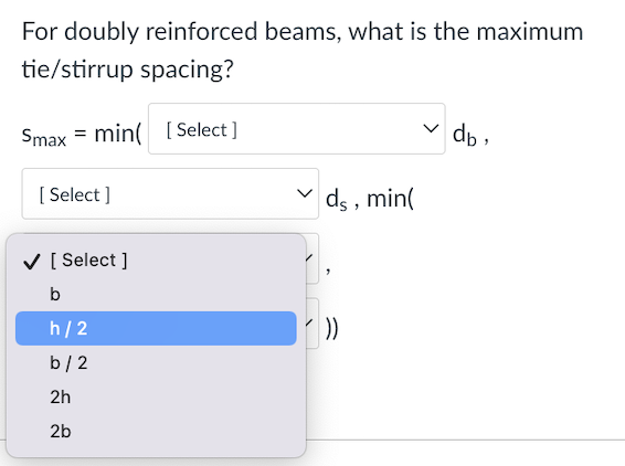 Solved For doubly reinforced beams, what is the maximum | Chegg.com