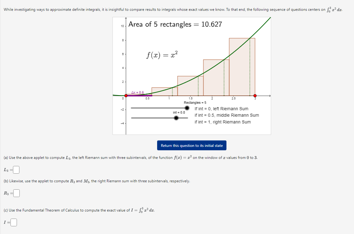 Solved (a) ﻿Use the above applet to compute L3, ﻿the left | Chegg.com
