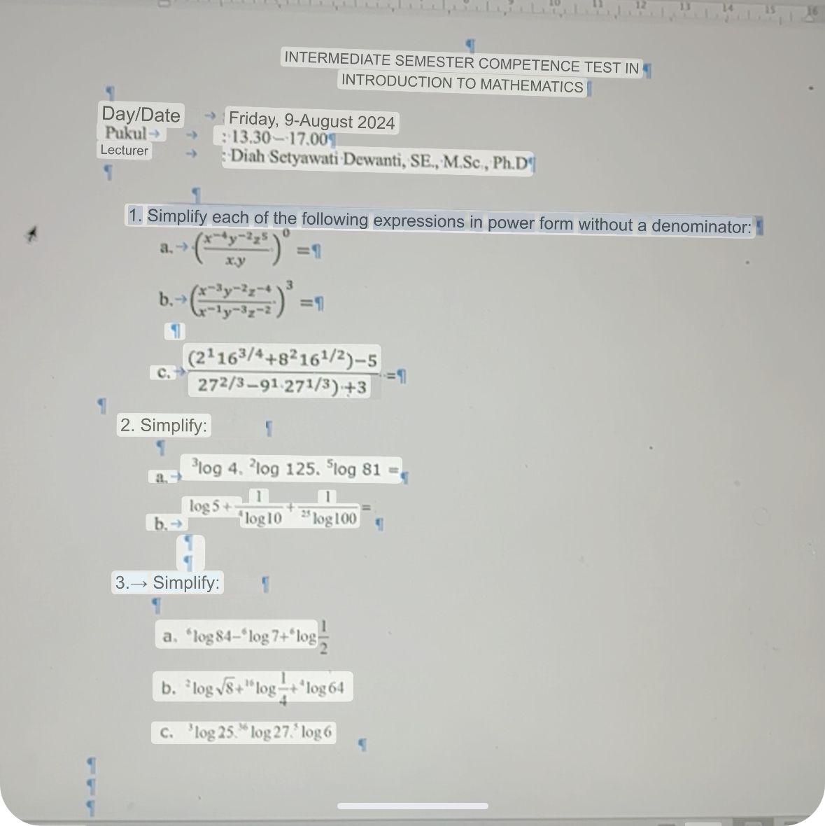 Solved INTERMEDIATE SEMESTER COMPETENCE TEST ININTRODUCTION | Chegg.com