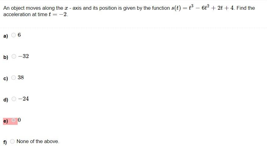 Solved An object moves along the x - axis and its position | Chegg.com
