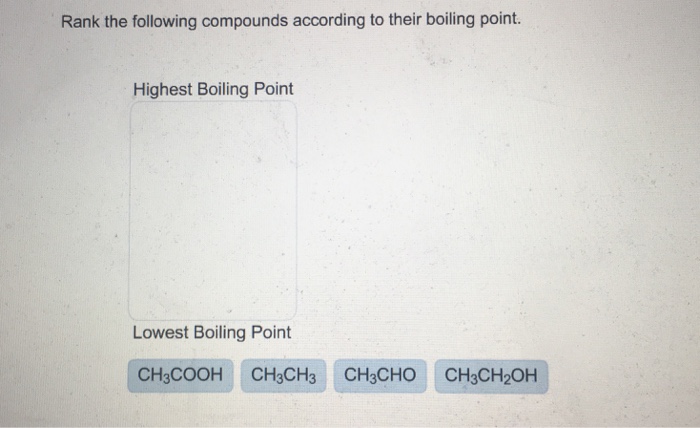 Solved Rank the following compounds according to their | Chegg.com