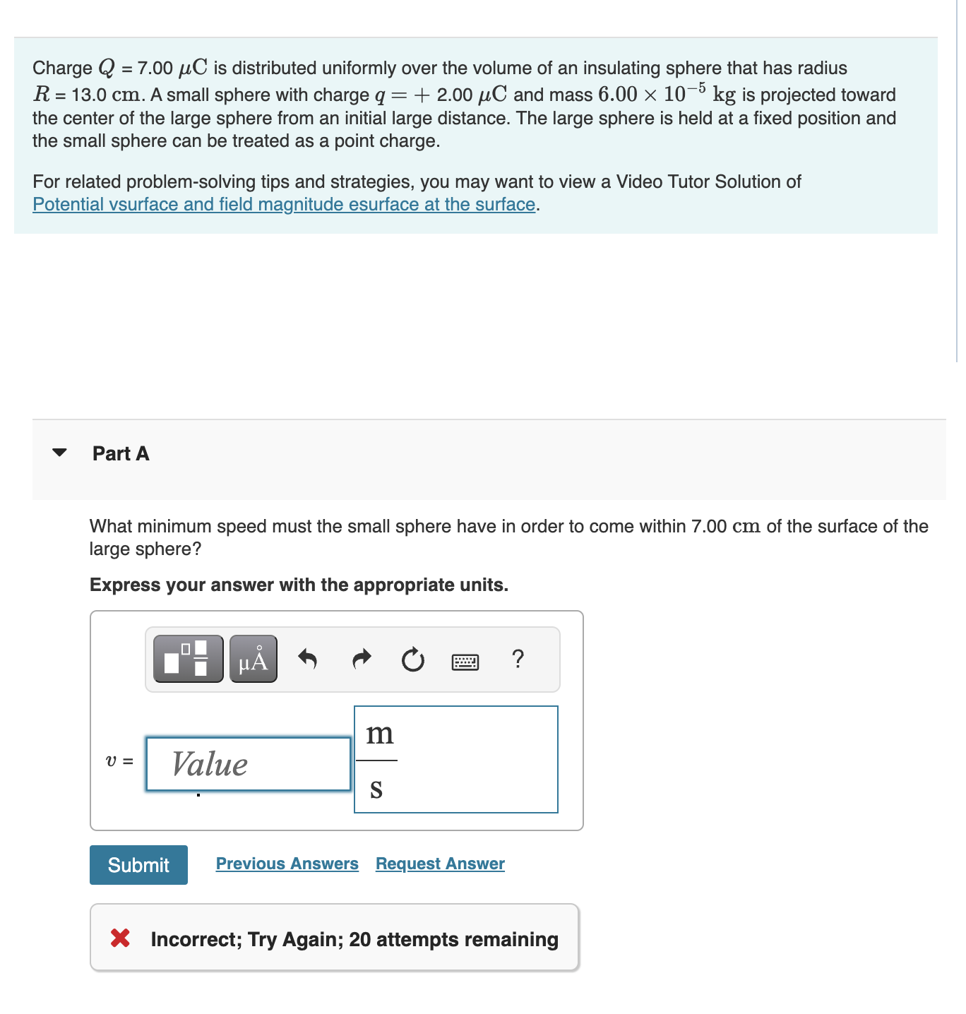 Solved Charge Q=7.00μC ﻿is distributed uniformly over the | Chegg.com