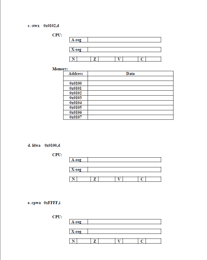 Solved Question 1: Given the PEP9 CPU architecture, assume | Chegg.com