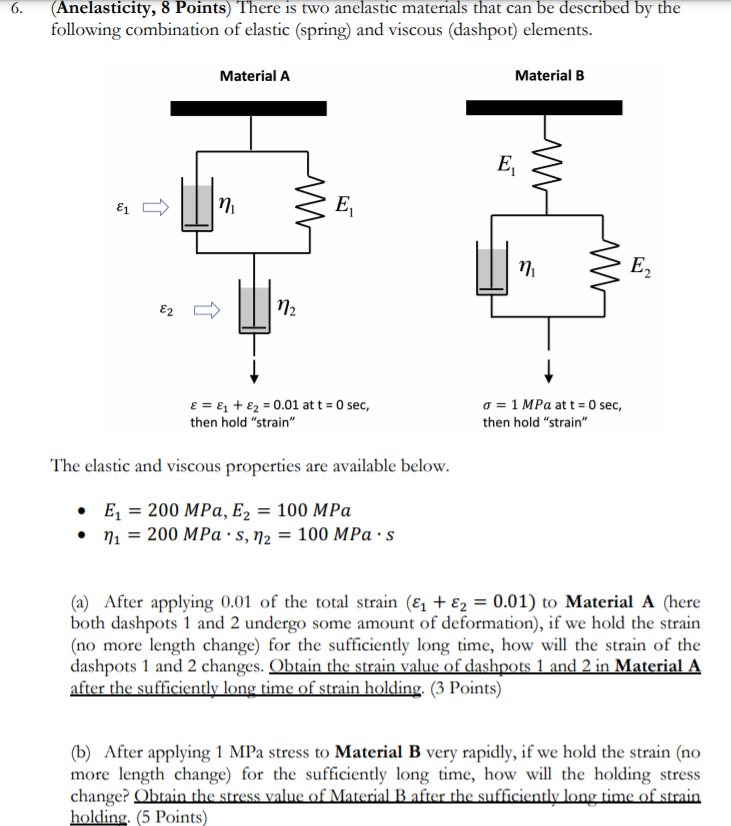 6. (Anelasticity, 8 Points) There is two anelastic | Chegg.com