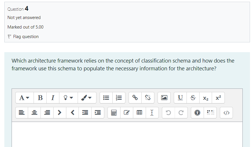Solved Question 4 Not yet answered Marked out of 5.00 P Flag | Chegg.com