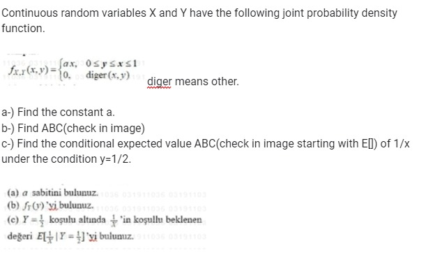 Continuous random variables X and Y have the | Chegg.com