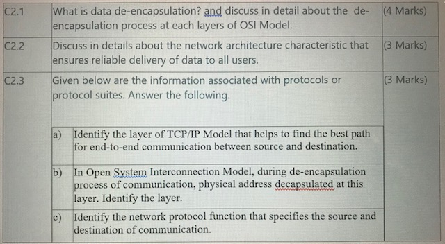 Solved C2.1 (4 Marks) C2.2 (3 Marks) What is data | Chegg.com
