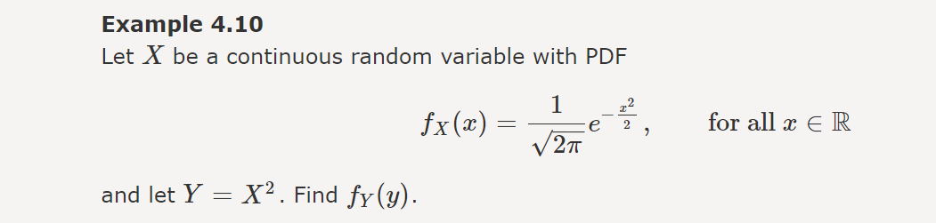 Solved Example 4.10 Let X be a continuous random variable | Chegg.com