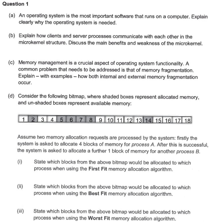 Solved Operating Systems Question Answer carefully and | Chegg.com