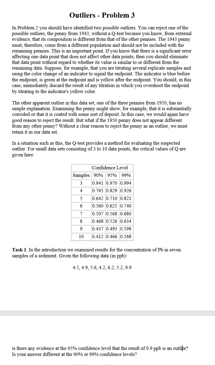 Solved Outliers - Problem 3 In Problem 2 you should have | Chegg.com