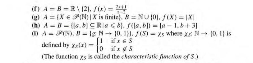 Solved 4. For each function f:A→B in Exercise 3 that is not | Chegg.com